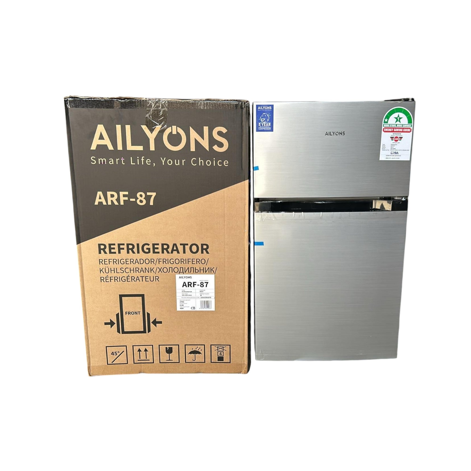 Ailyons 86litres double door fridge – CityStore